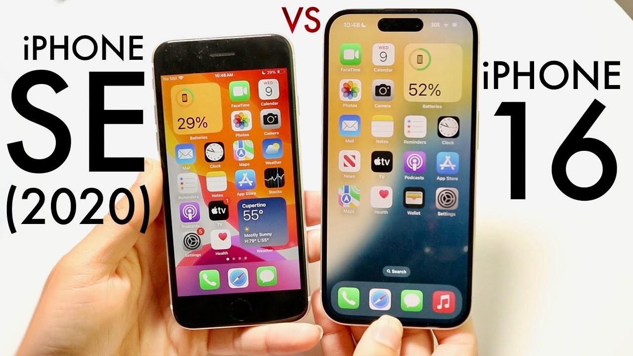iPhone 16 Vs iPhone SE (2020)! (Comparison) (Review) - YouTube