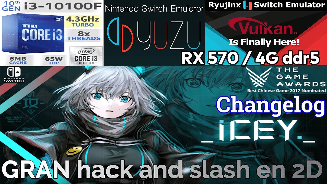 Yuzu Early Access 4105 ICEY Gran hack and slash de desplazamiento lateral en 2D i3 10100F RX 570 ...