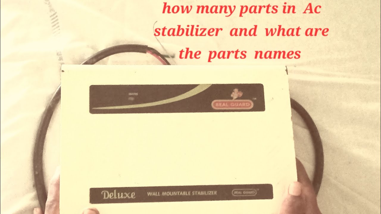 the stabilizer parts names and how many parts - YouTube