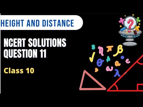 NCERT solution question 11 | Height and Distance | Class 10 - YouTube