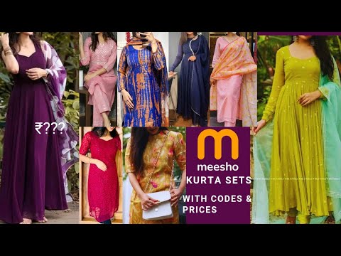 meesho gowns & kurta sets with codes & prices || Reny cloud - YouTube
