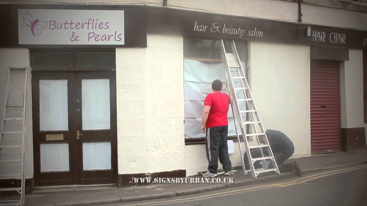 how to put up a shop sign - YouTube