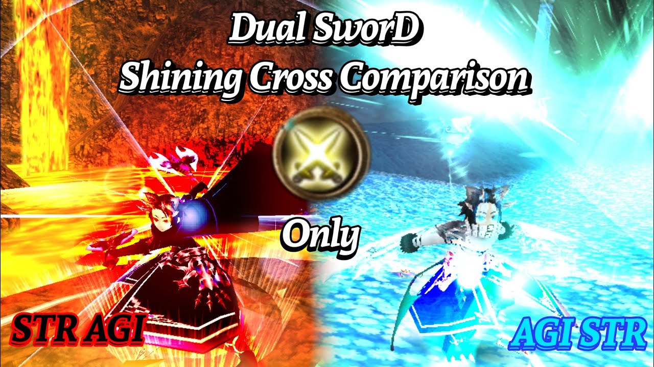 Toram Online - STR AGI vs AGI STR Dual Sword ( Shining Cross Comparison ...