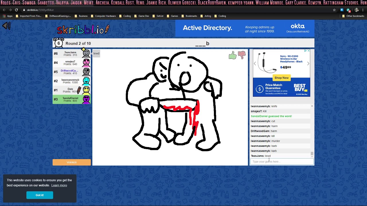 A glass of wine and Scribbl.io with discord members - YouTube