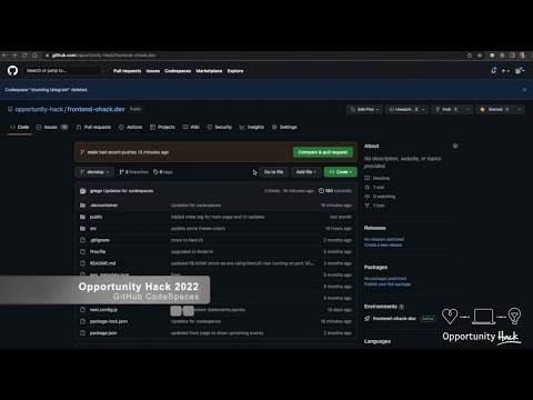 GitHub CodeSpaces Walkthrough for Opportunity Hack 2022 - YouTube