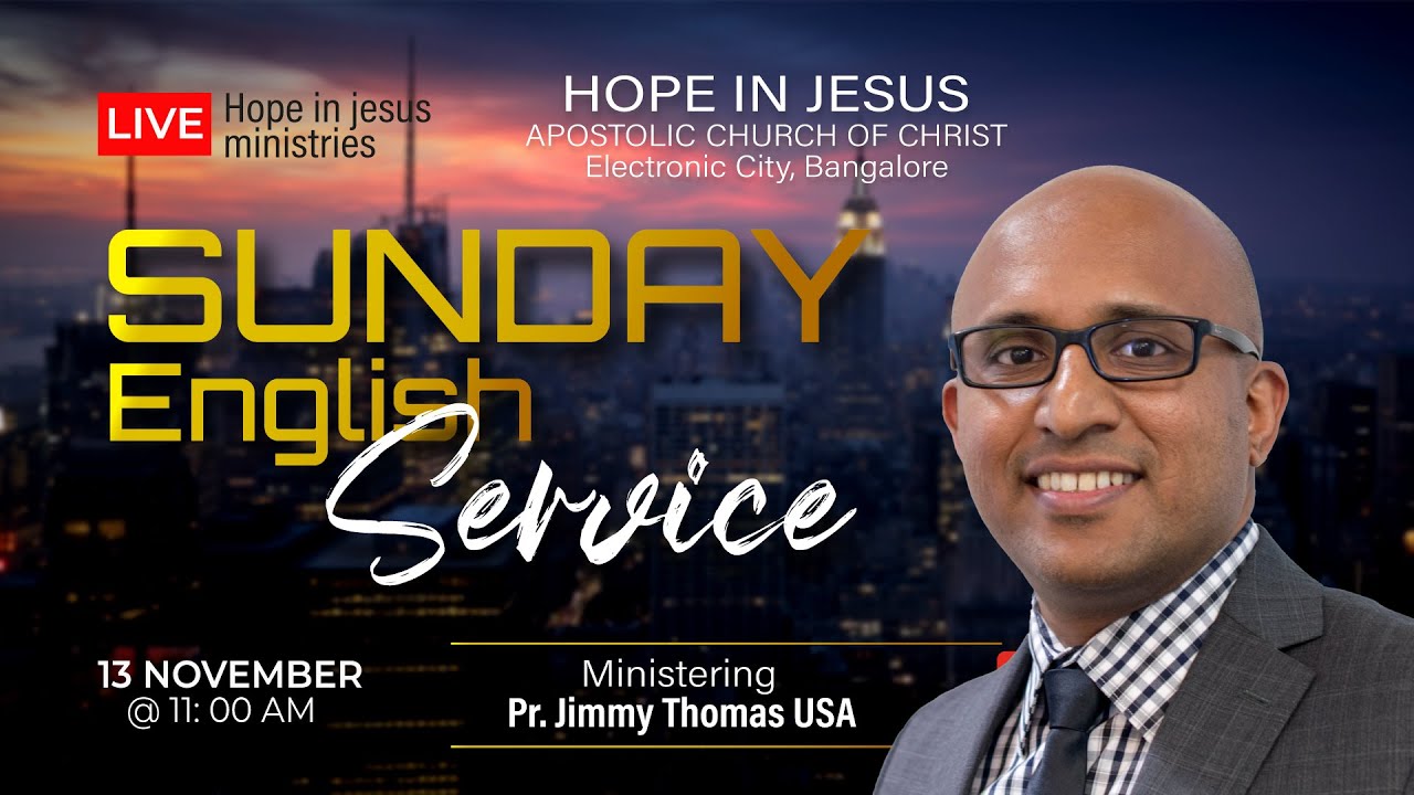 🔴 LIVE Sunday English Service || Pr Jimmy Thomas, USA - YouTube