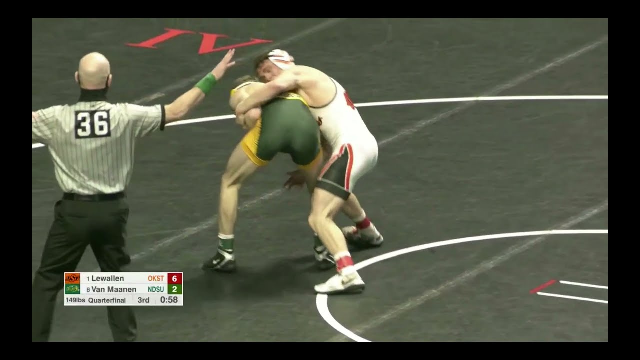 149lbs Boo Lewallen (Oklahoma State( dec Jaden Van Maanen (NDSU) - YouTube