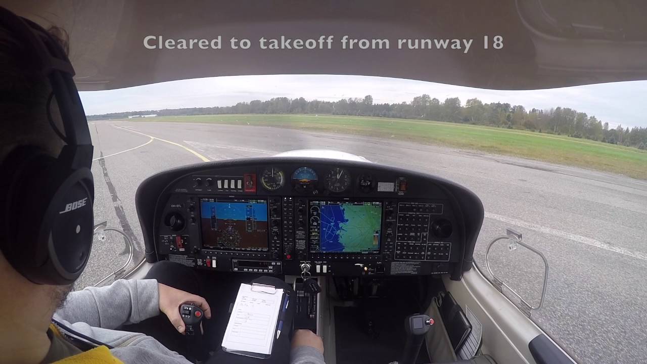 First solo flight with Diamond DA40 (OH-STL) - YouTube