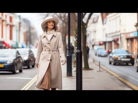 Winter European Street Fashion. Beautiful Street Fashion Outfits Style ...