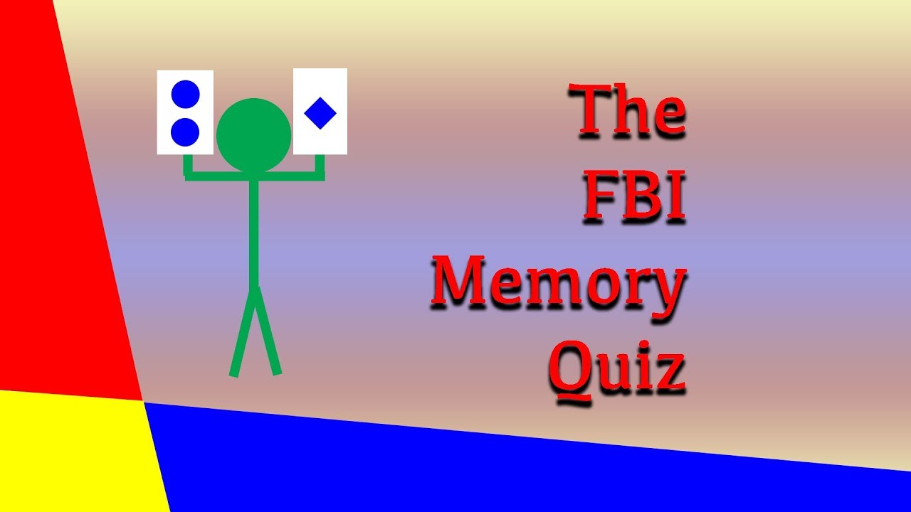 FBI Memory Quiz - 5 Questions - YouTube