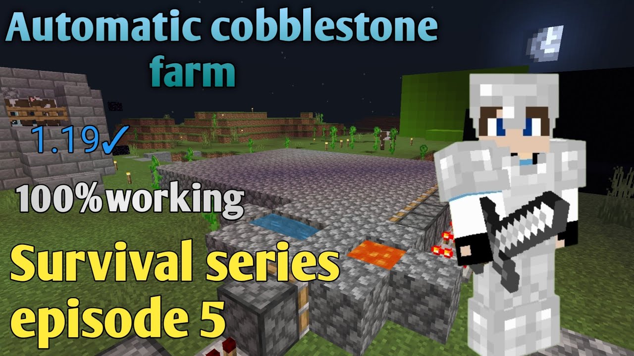 I Make A Automatic Cobblestone Generater || cobblestone generator ...