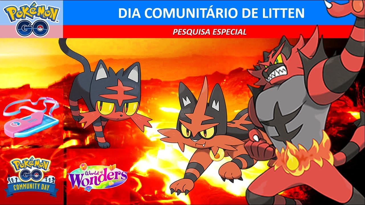 Dia Comunitário de Litten | Pesquisa Especial | Pokémon GO - YouTube