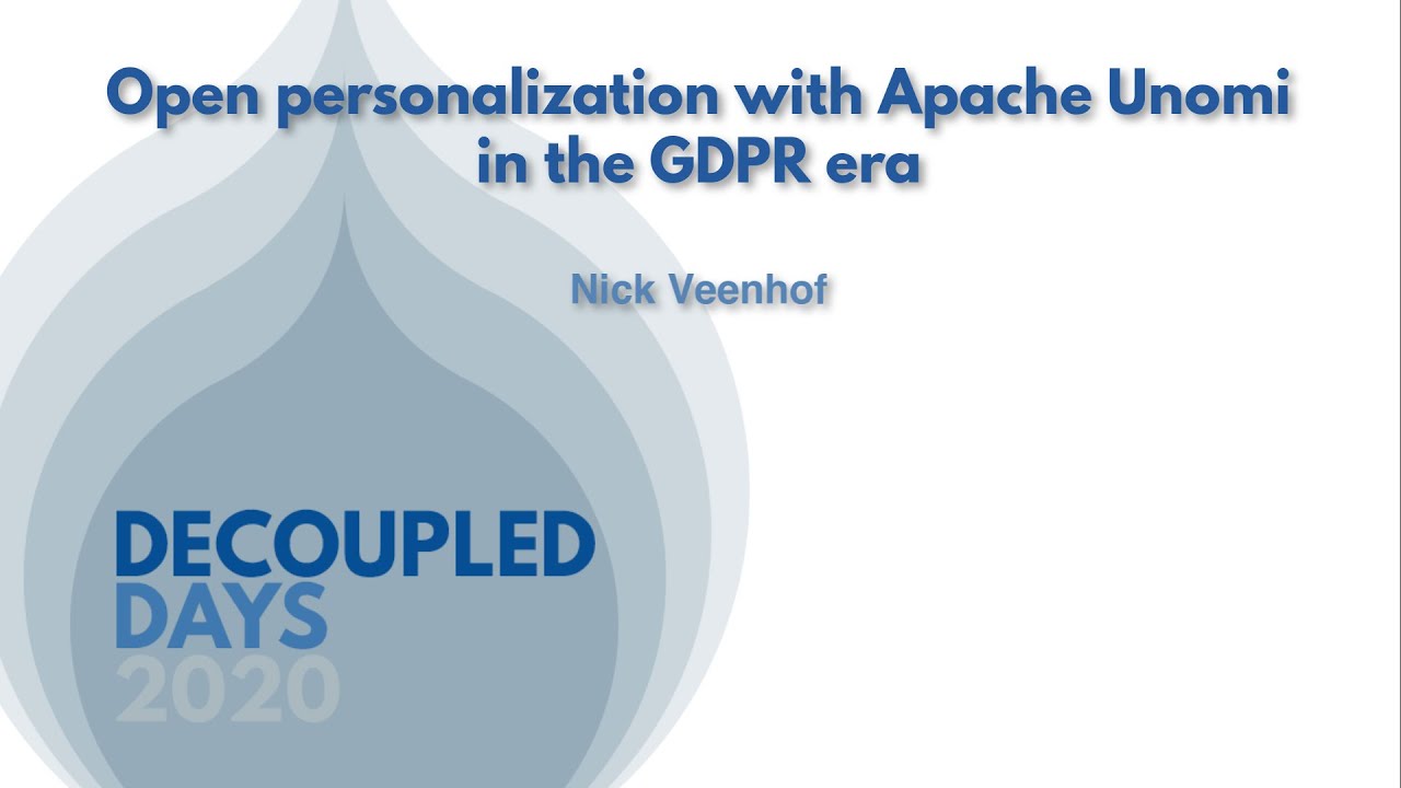 Open personalization with Apache Unomi in the GDPR era - YouTube