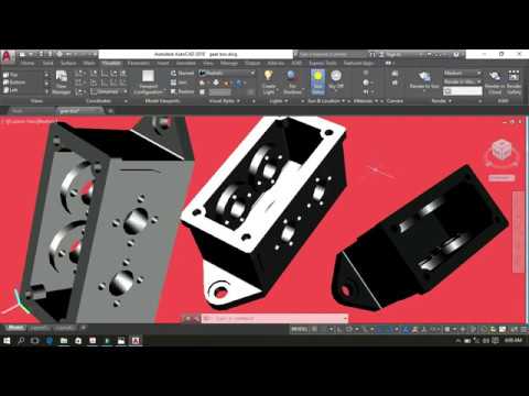 AutoCAD Accessory Gear Box 3D Design - YouTube