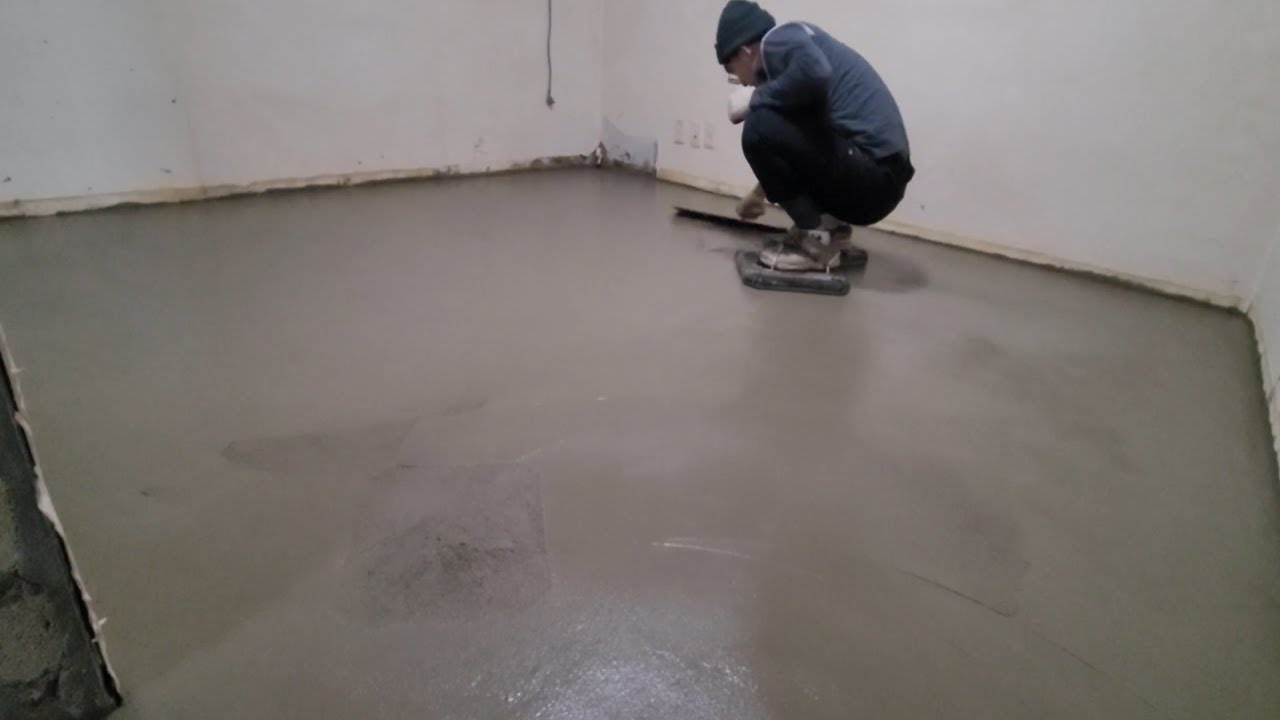 추운겨울철 미장전문가의 바닥미장 기술(Floor plastering techniques from plastering ...