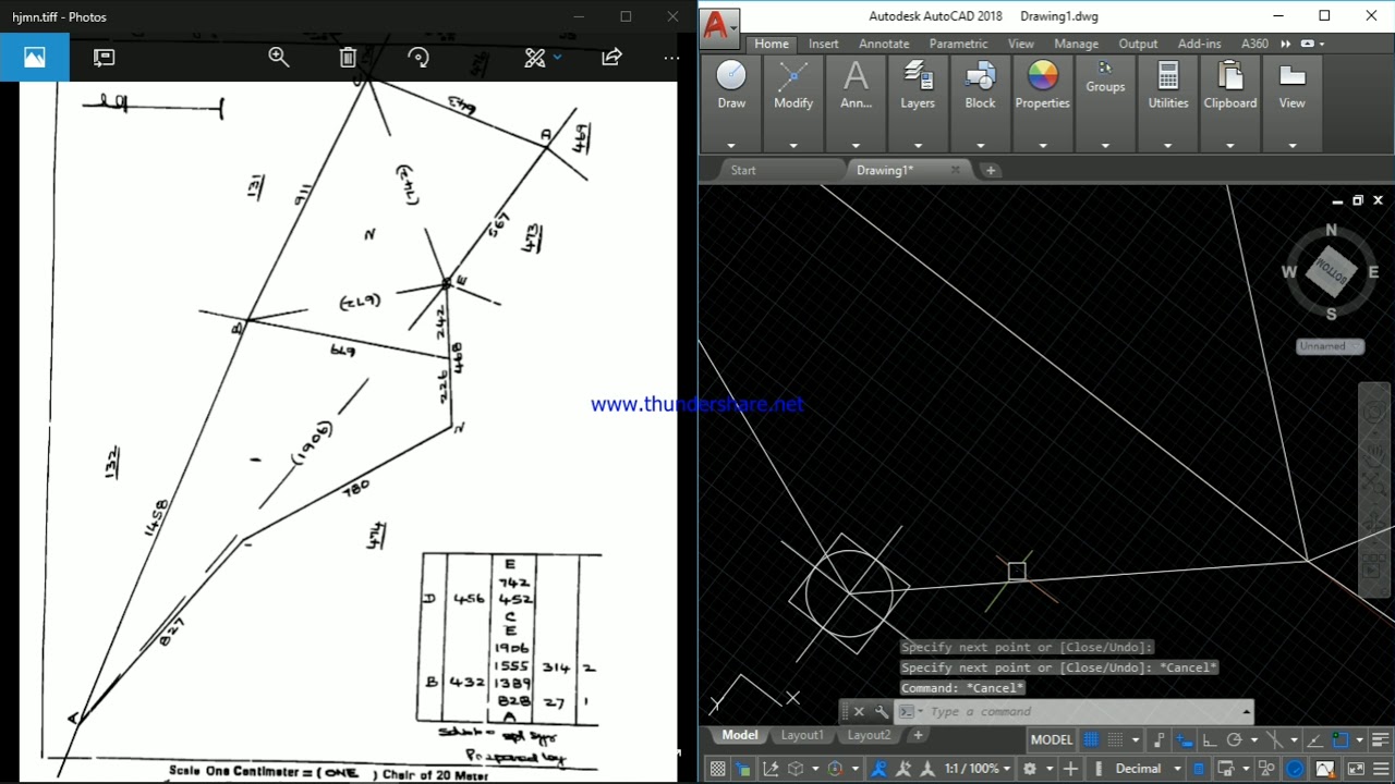 Field work in AutoCAD || Autcad || Mana Surveyor - YouTube