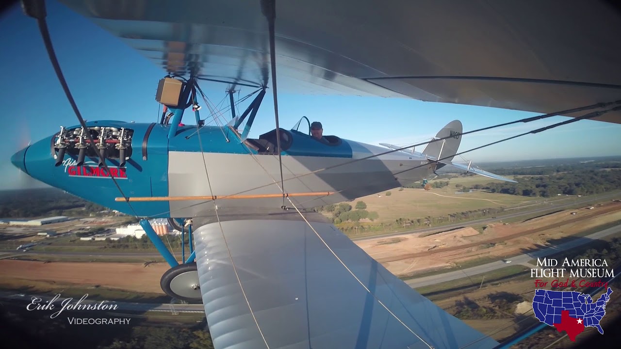 Flying the 1925 WACO 9 Mid America Flight Museum - YouTube