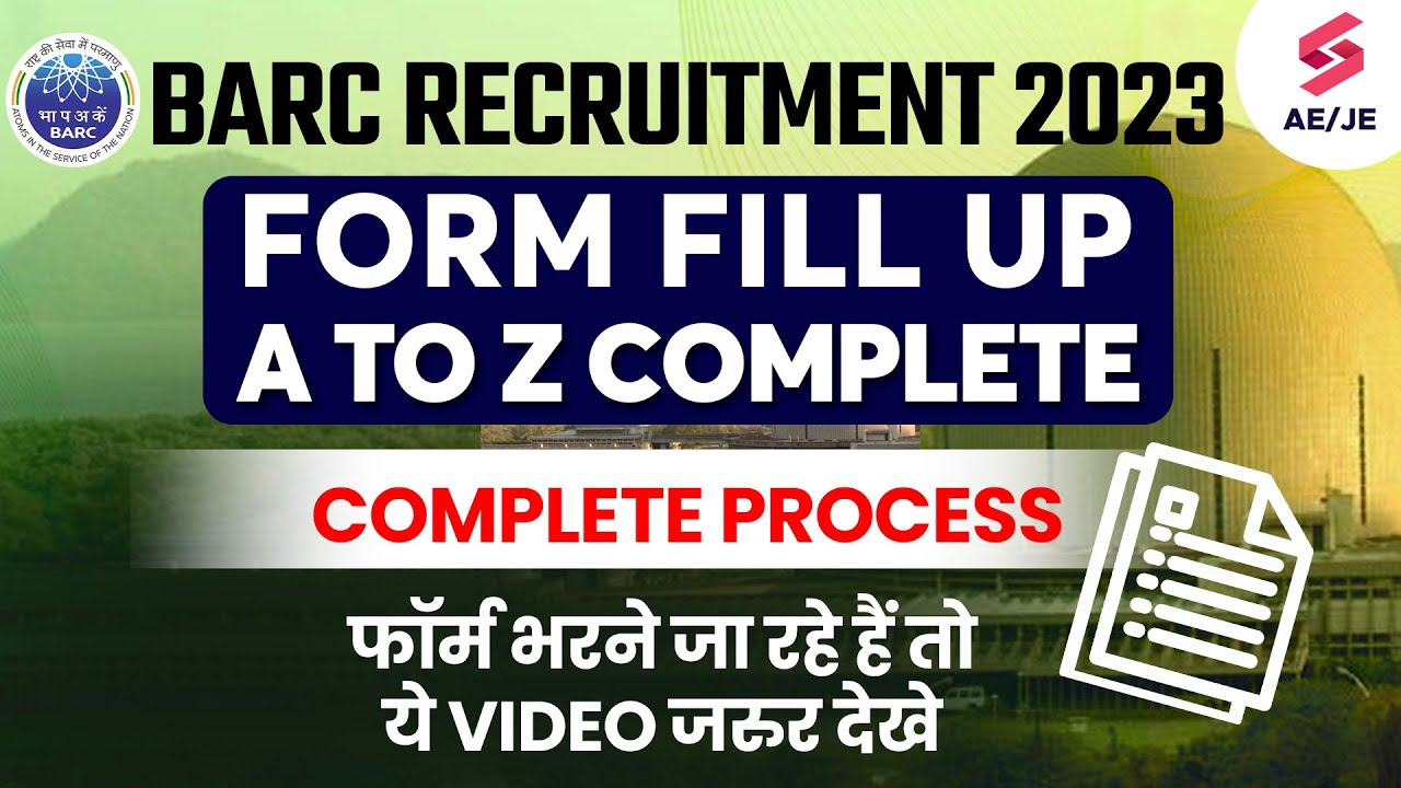 BARC FORM FILL UP 2023 | BARC FORM KASIE BHARE? | BARC RECRUITMENT 2023 ...