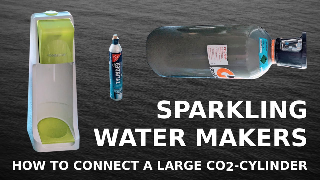 Large CO2-Cylinders for Sparkling Water Makers (like Sodastream) - YouTube