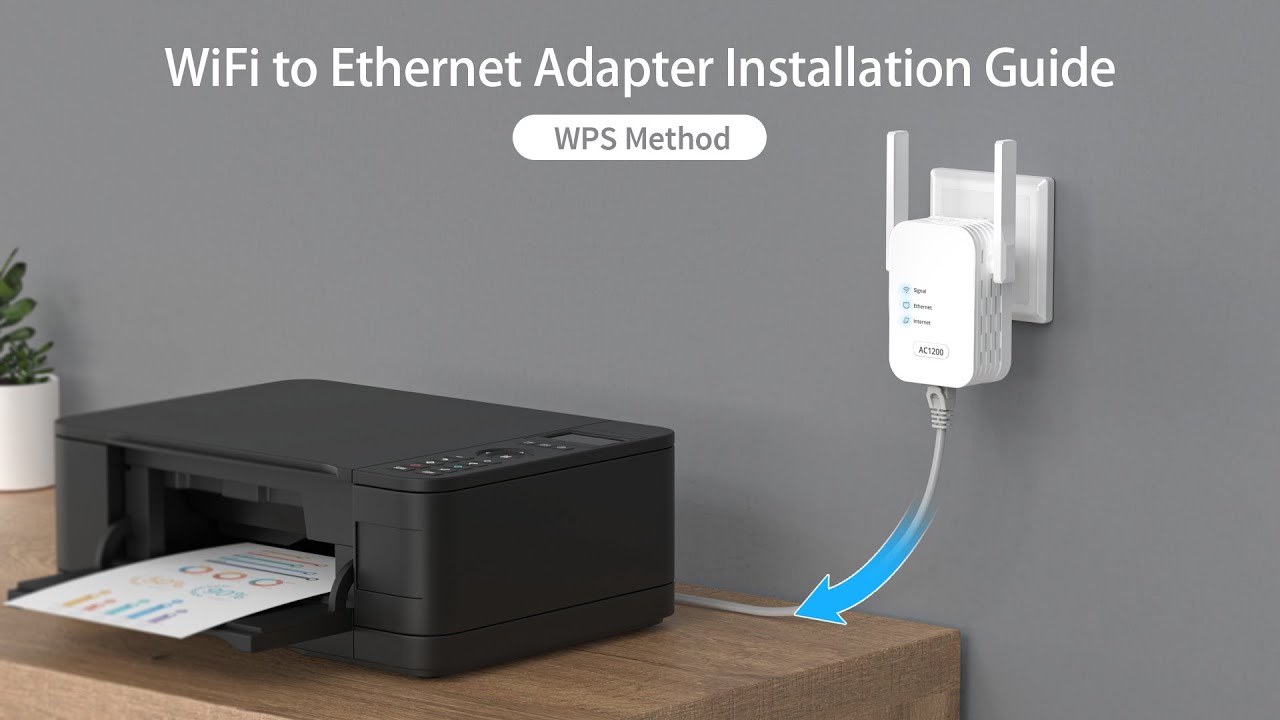 Set up Your WiFi to Ethernet Adapter via WPS Method - YouTube