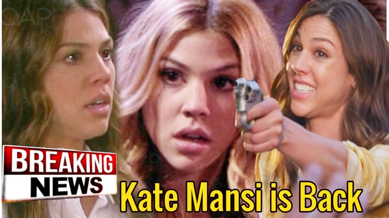 Today's BREAKING NEWS | Kate Mansi is Back , takes on a new role that ...