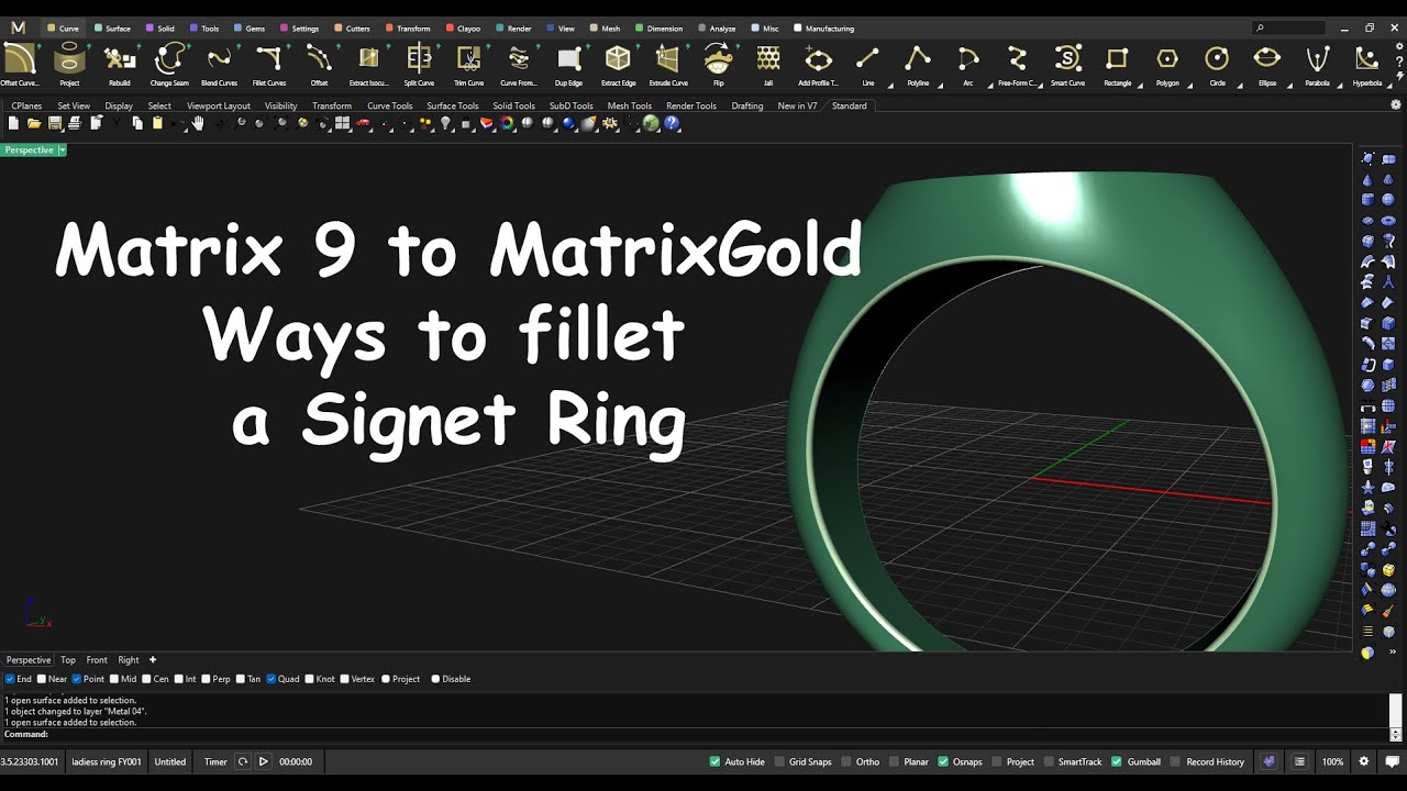 MatrixGold Fillet a ring. - YouTube