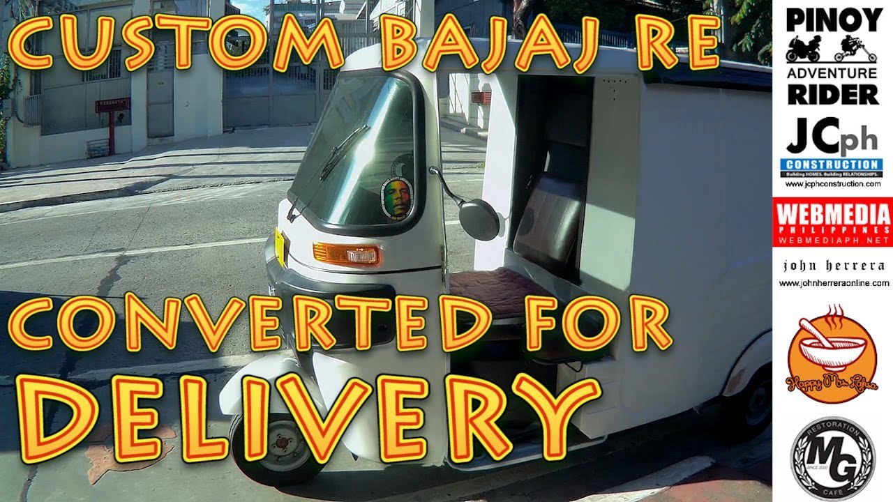 Custom Bajaj RE converted for DELIVERY - YouTube