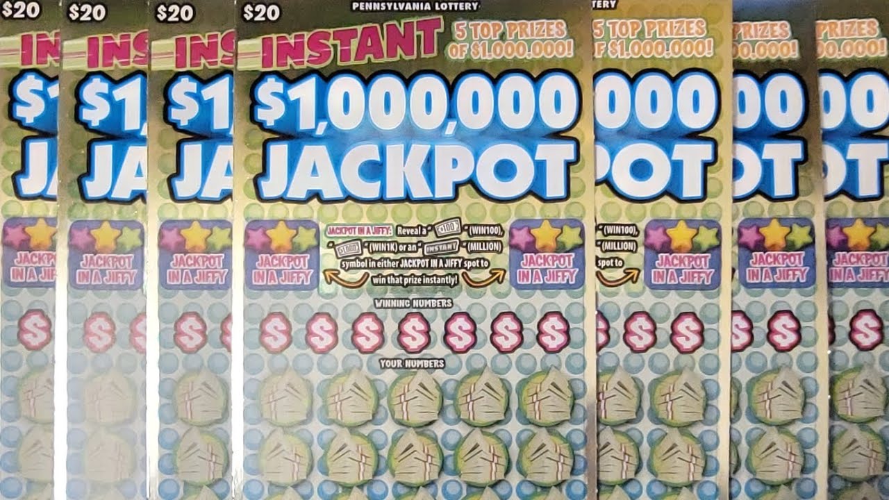 1,000,000 INSTANT JACKPOT $140 OF PA LOTTERY $20 SCRATCH OFF TICKETS # ...