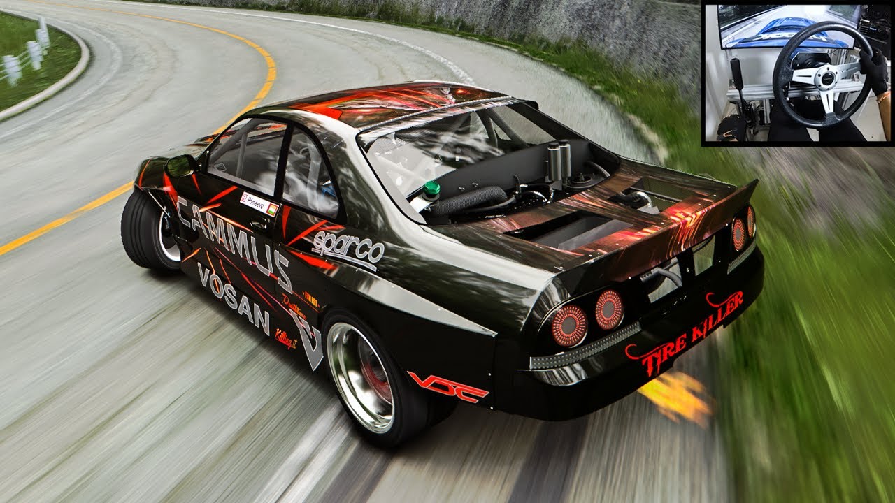 Skyline R33 GTR Touge Drifting l Assetto Corsa (CAMMUS - Steering Wheel ...