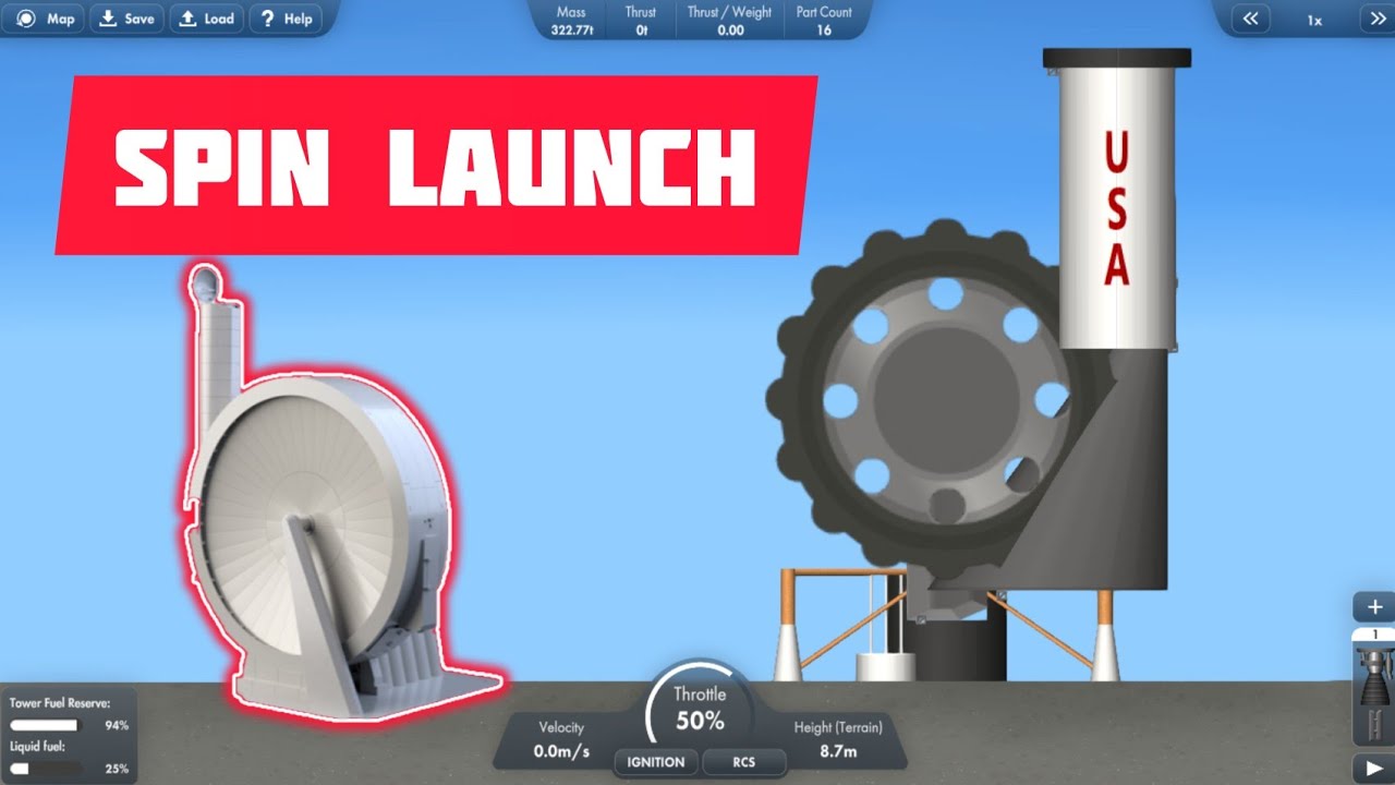 spin launch in Spaceflight simulator | SFS 1.5.8 - YouTube