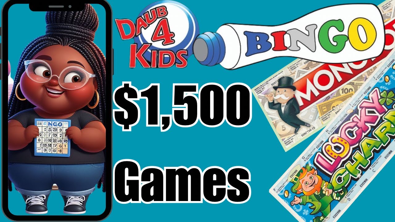 Daub 4 Kids Wednesday Bingo Special! $1,500 Games🤩 - YouTube