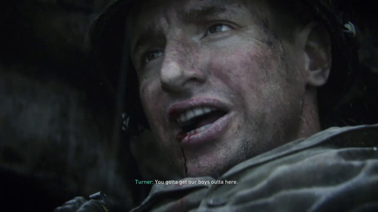 Call of Duty WWII_Lieutenant Turne death scene - YouTube