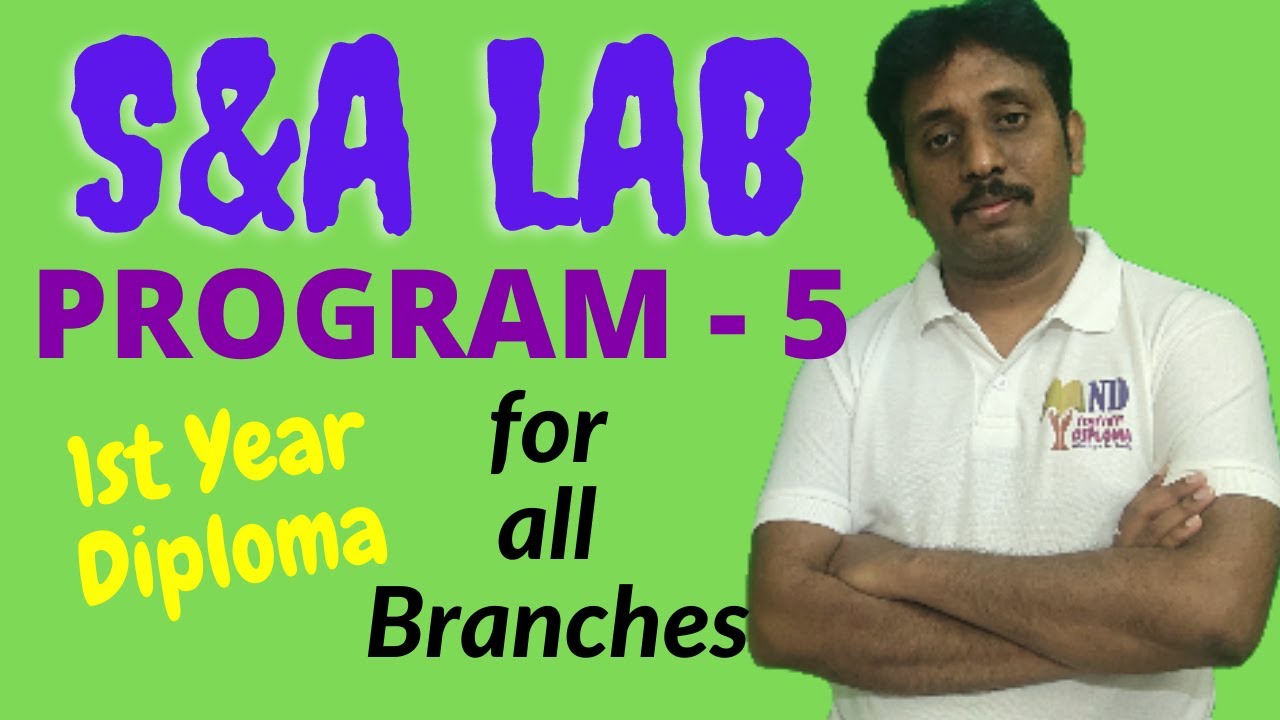 Statistics & Analytics Lab-20SC02P-(Program 5) | Diploma | Namm Diploma ...