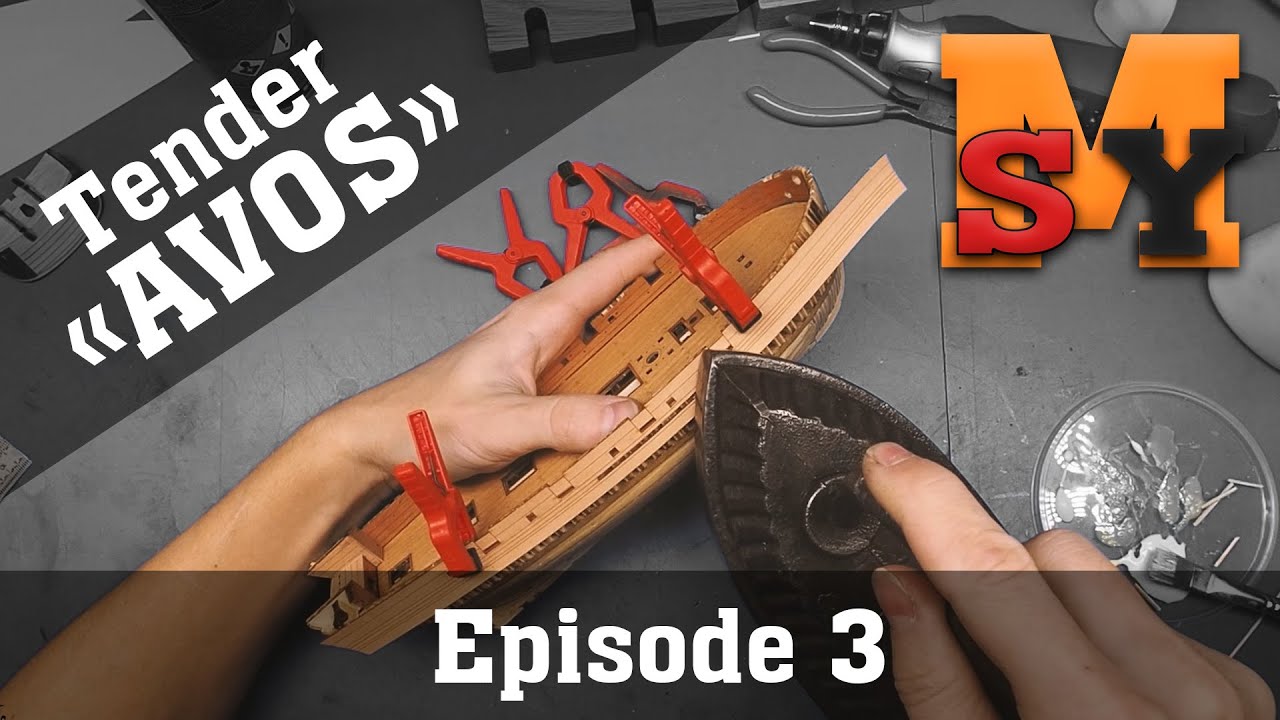 Tender "Avos". Episod 3. Wooden kit ship model. Shipmodeling. - YouTube