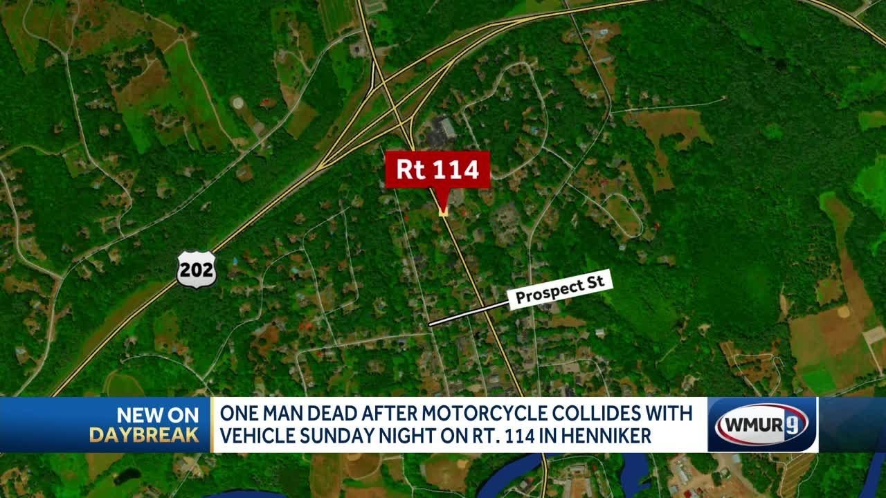 One man dead after motorcycle collides with vehicle Sunday night on ...