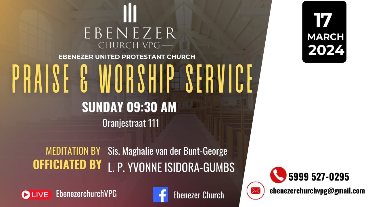 Ebenezer Church -“ Living Water ” Sis. Maghalie Van der Bunt-George ...