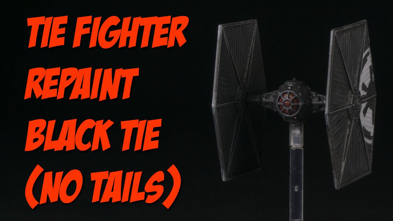 Black TIE Fighter Repaint - X-Wing Miniatures - YouTube
