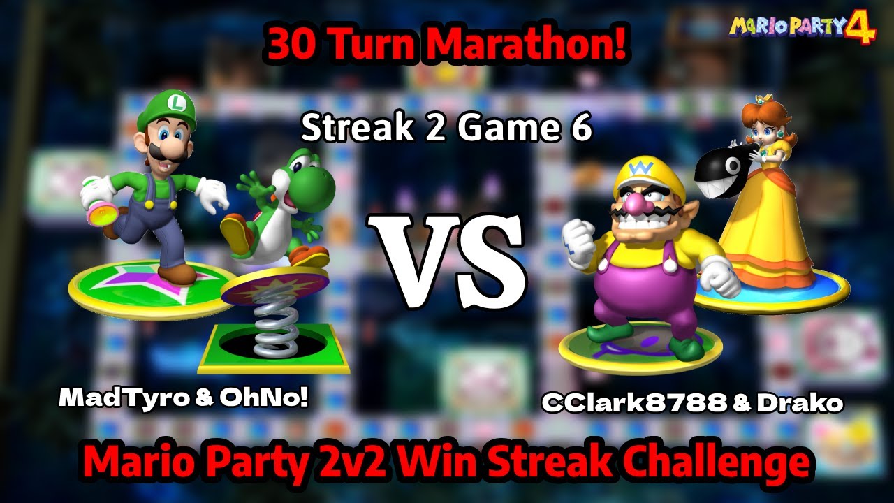 first 30 turn game! 2v2 Mario Party Win Streak Challenge - YouTube