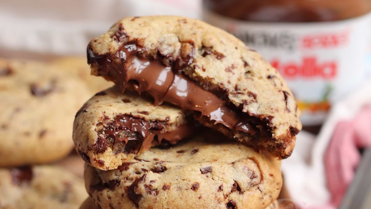 Nutella Filled Cookies Recipe ! Biskota me çokollate te mbushura me ...