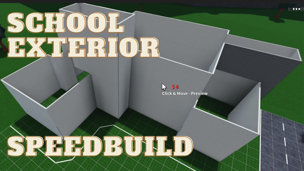 School Build (Exterior) | Speedbuild | Build a town with me | Part 1 of ...
