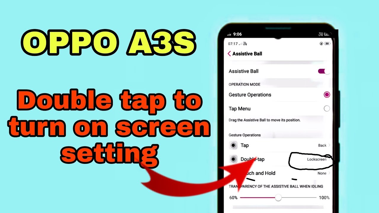OPPO A3s ||Double Tap to turn on screen setting tips and tricks ||how ...