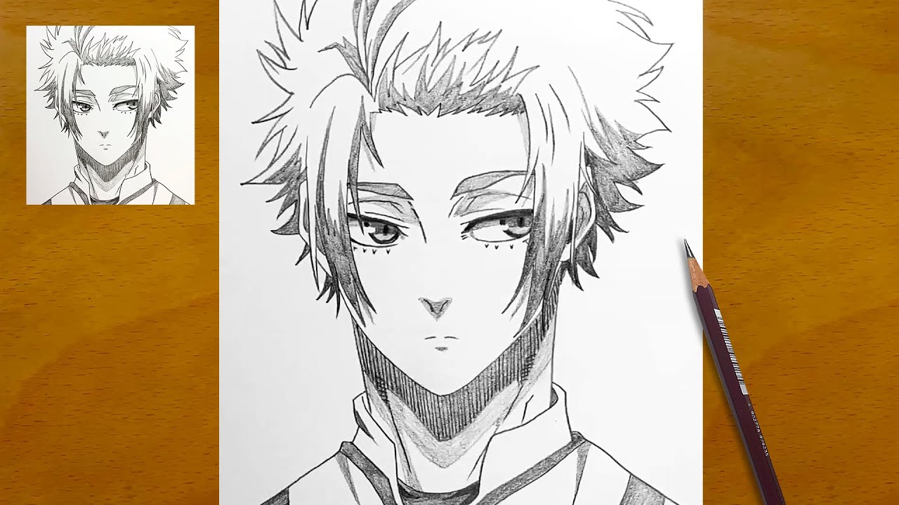 How to draw Sae Itoshi step by step || Blue Lock anime sketch || Easy ...