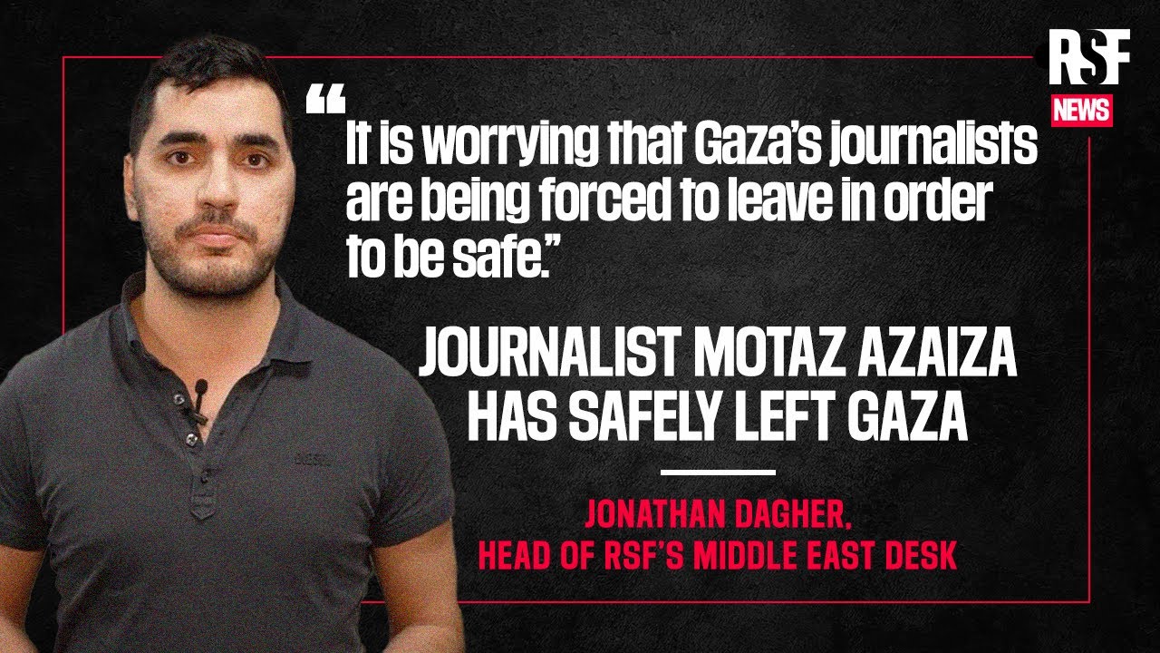 Journalist Motaz Azaiza has safely left Gaza - YouTube