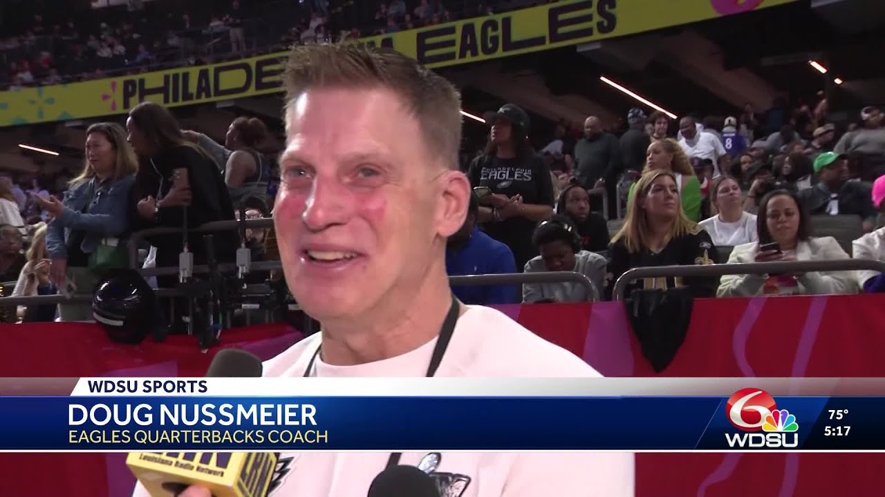 Eagles coach Doug Nussmeier talks Saints QB days - YouTube
