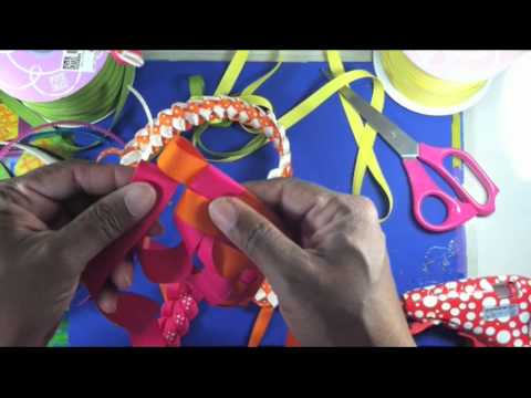 How to make Basic Ribbon Weaving Headband 1.0 - YouTube