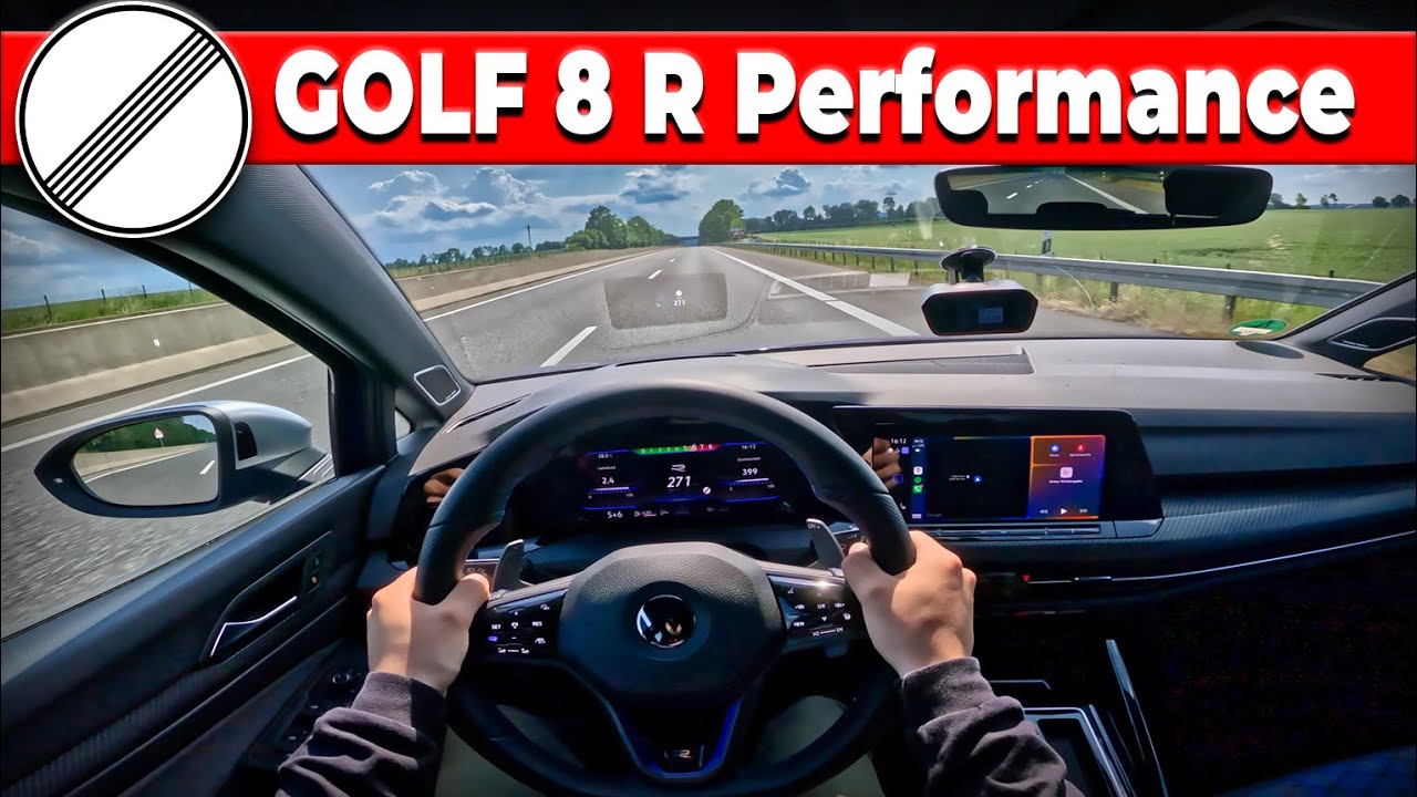 Golf 8 R Performance Top Speed | Launch Control | Pure Sound | Autobahn ...