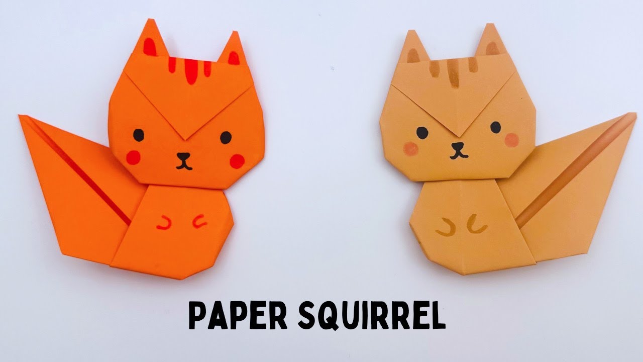 How To Make Easy Paper Squirrel For Kids / Nursery Craft Ideas / Paper ...