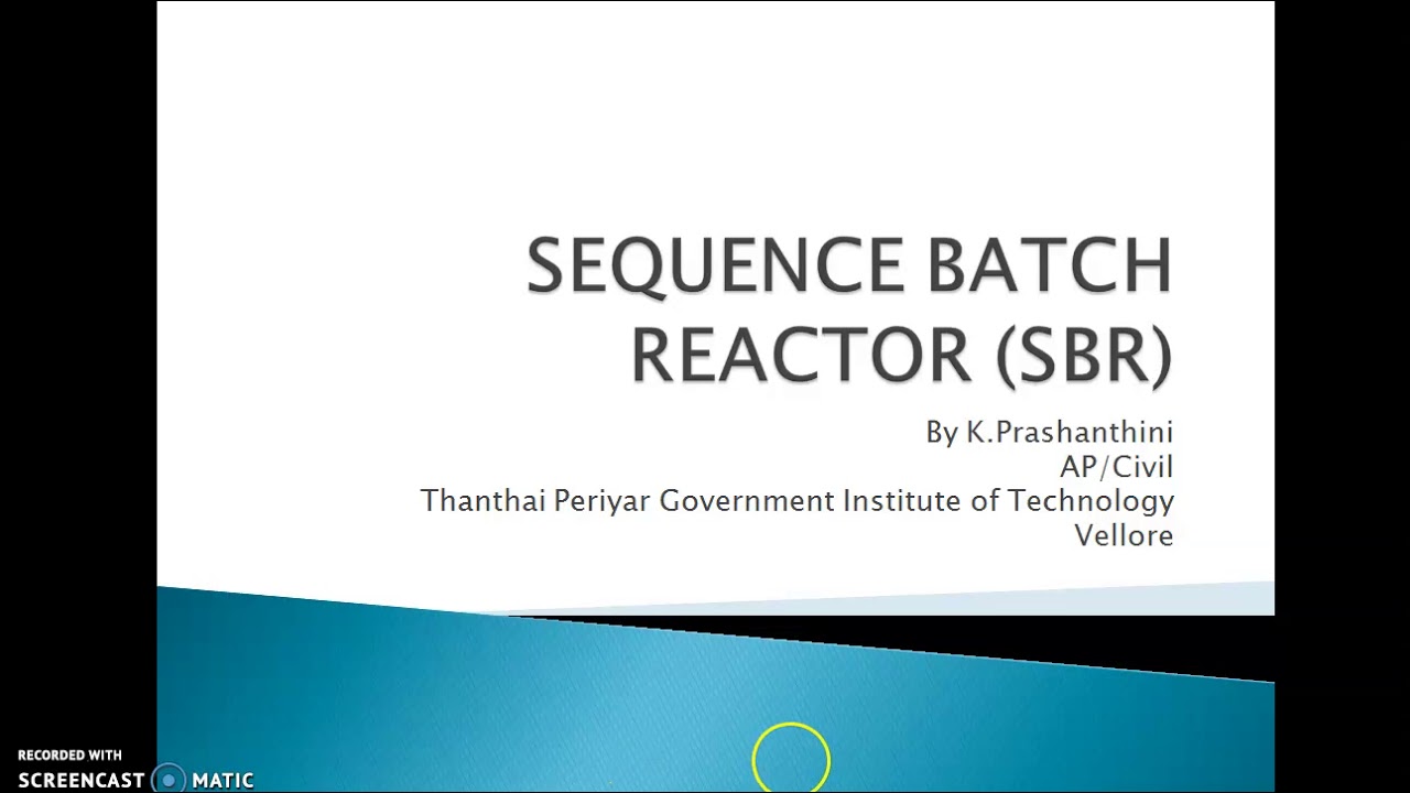 Sequence Batch Reactor - YouTube