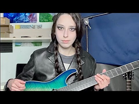 Wednesday Adams plays Jinjer plus improv on guitar - YouTube