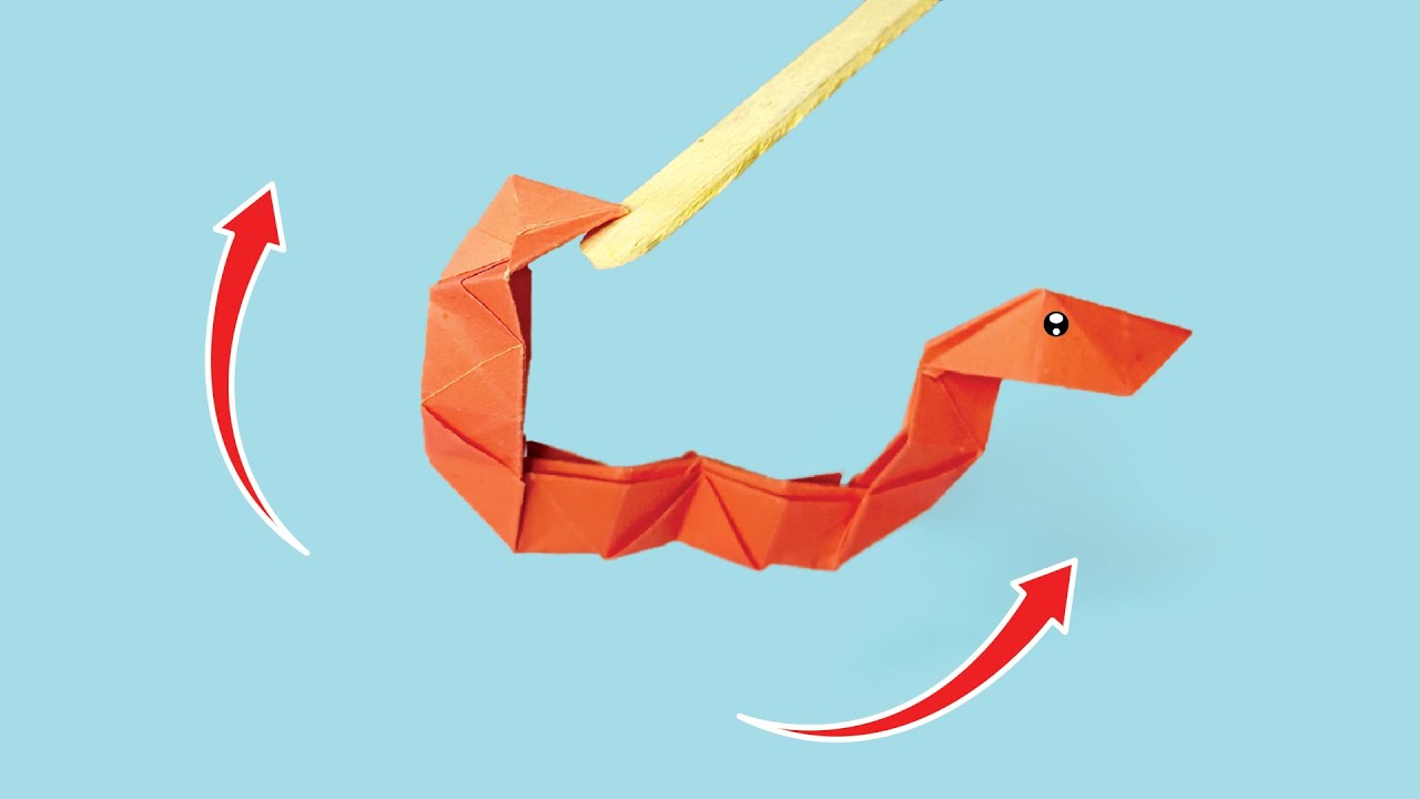 DIY Origami Toy "Swing Snake" | Easy Paper Toy Tutorial "Swing Snake ...